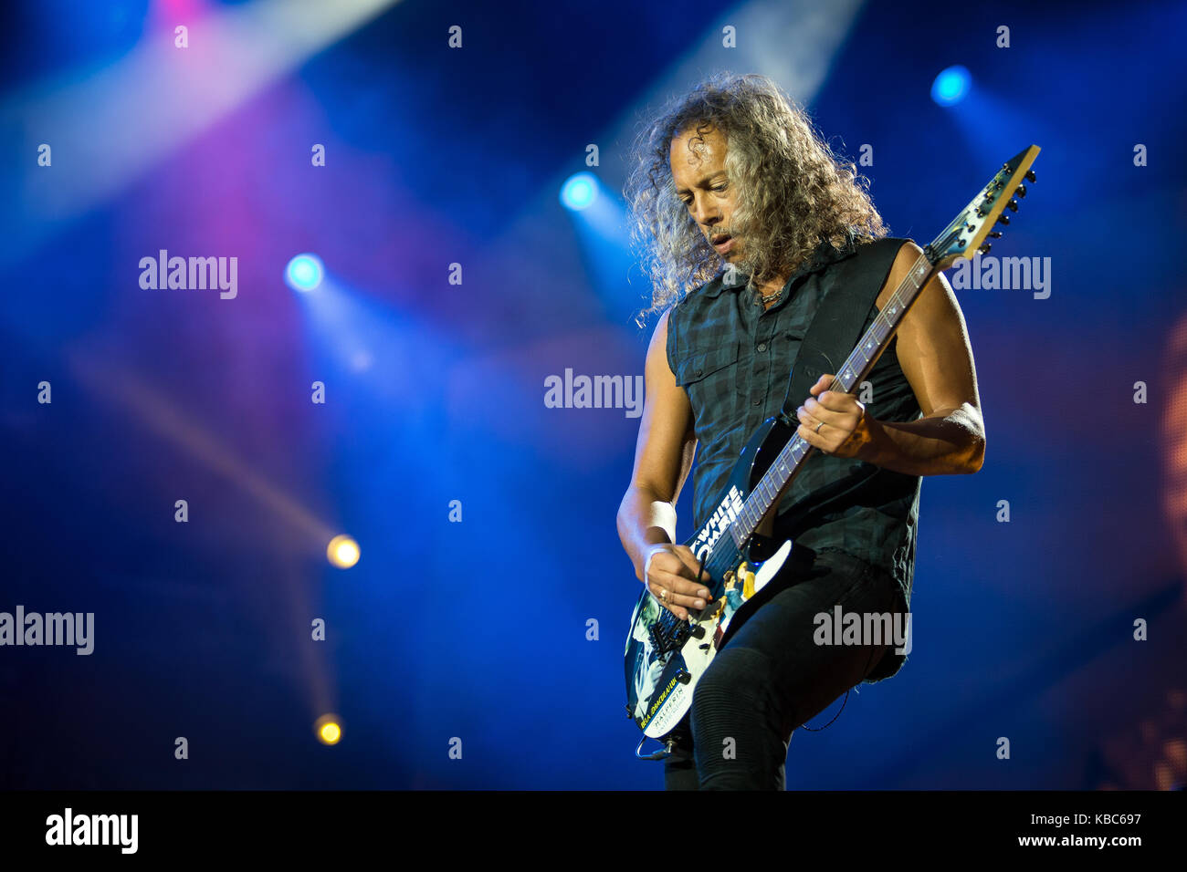 The American heavy metal band Metallica performs a live concert at ...