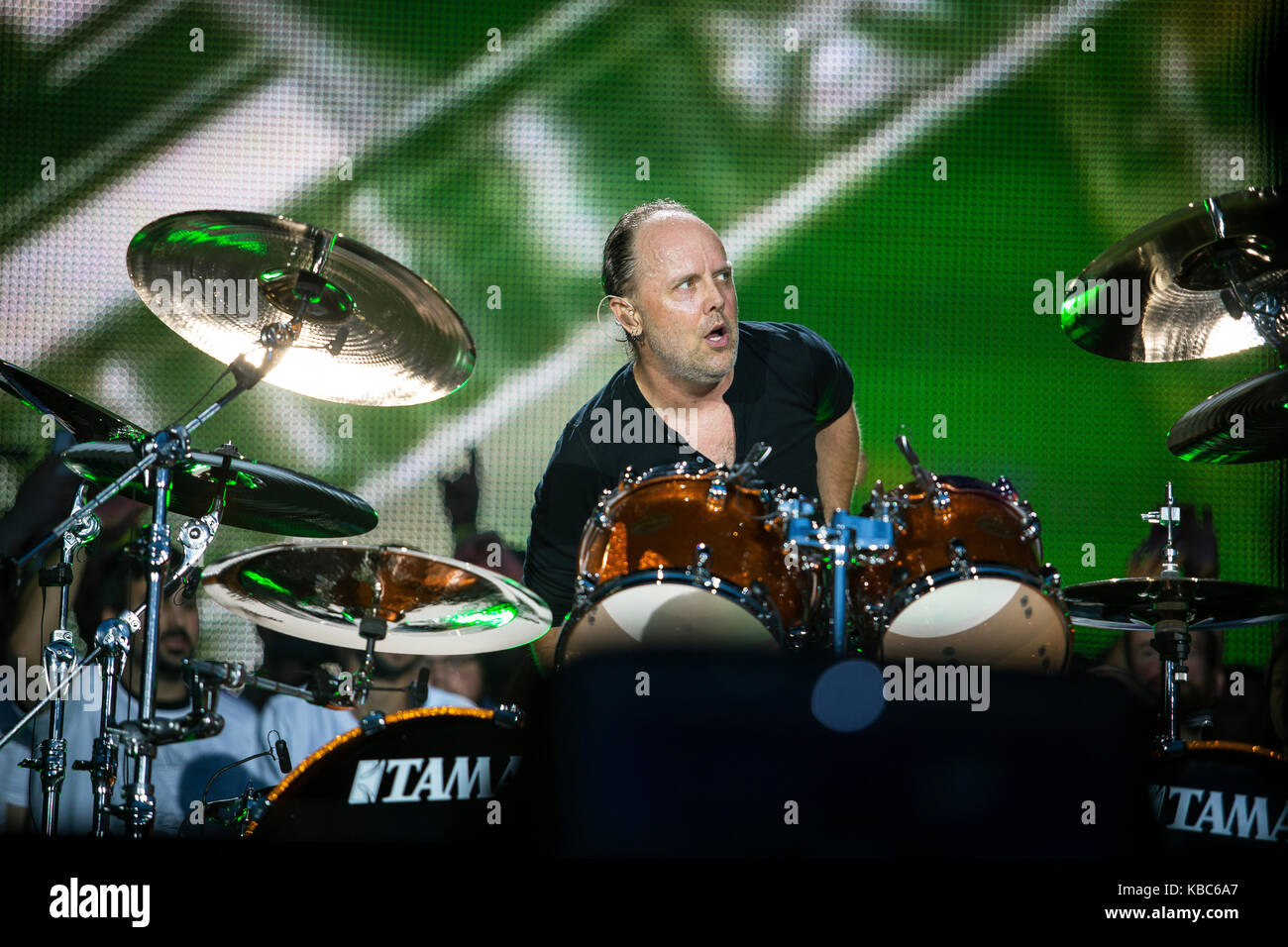 The American heavy metal band Metallica performs a live concert at ...