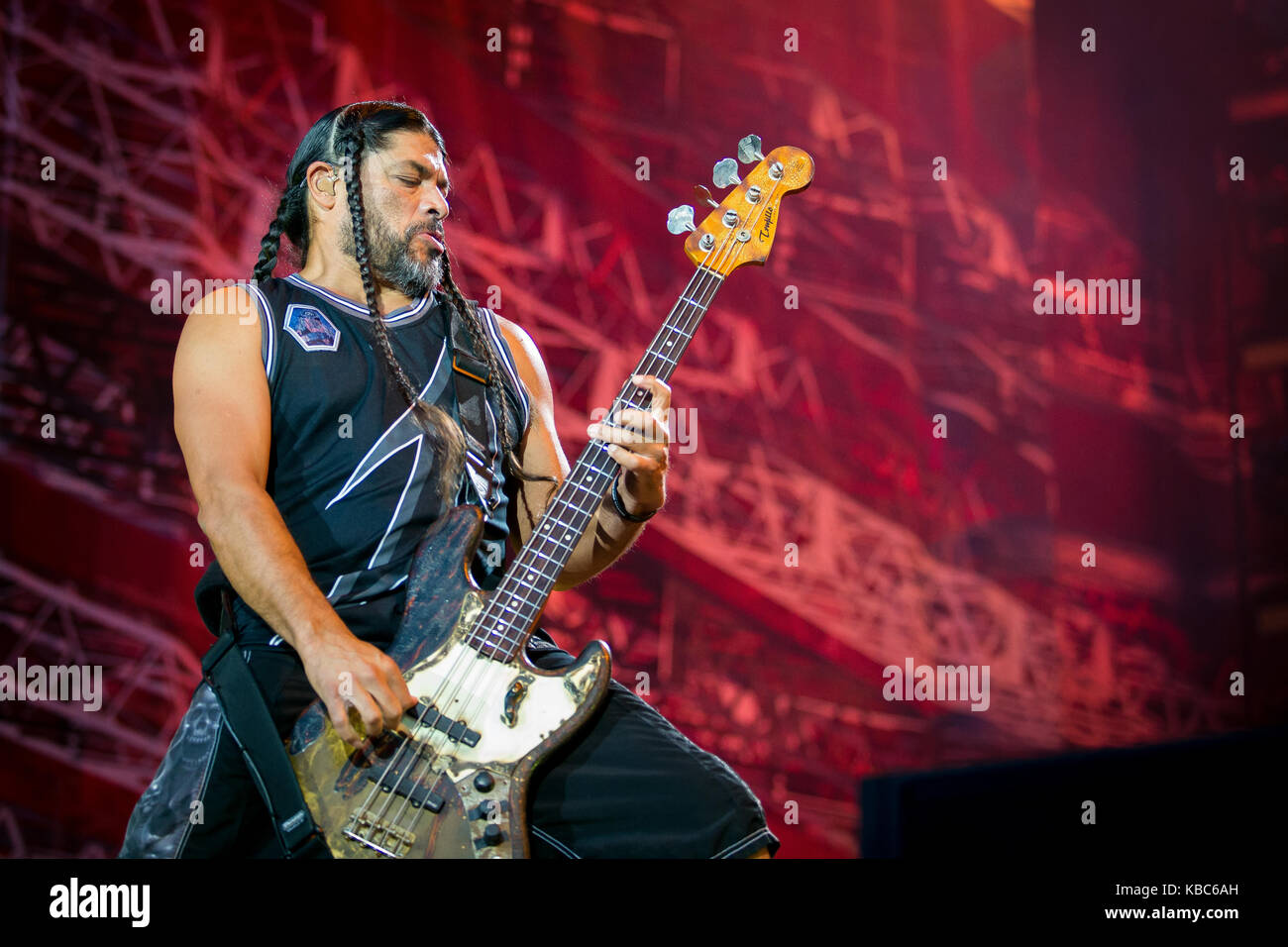 The American heavy metal band Metallica performs a live concert at ...