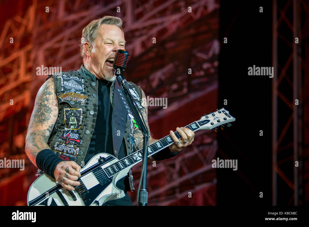 The American heavy metal band Metallica performs a live concert at ...