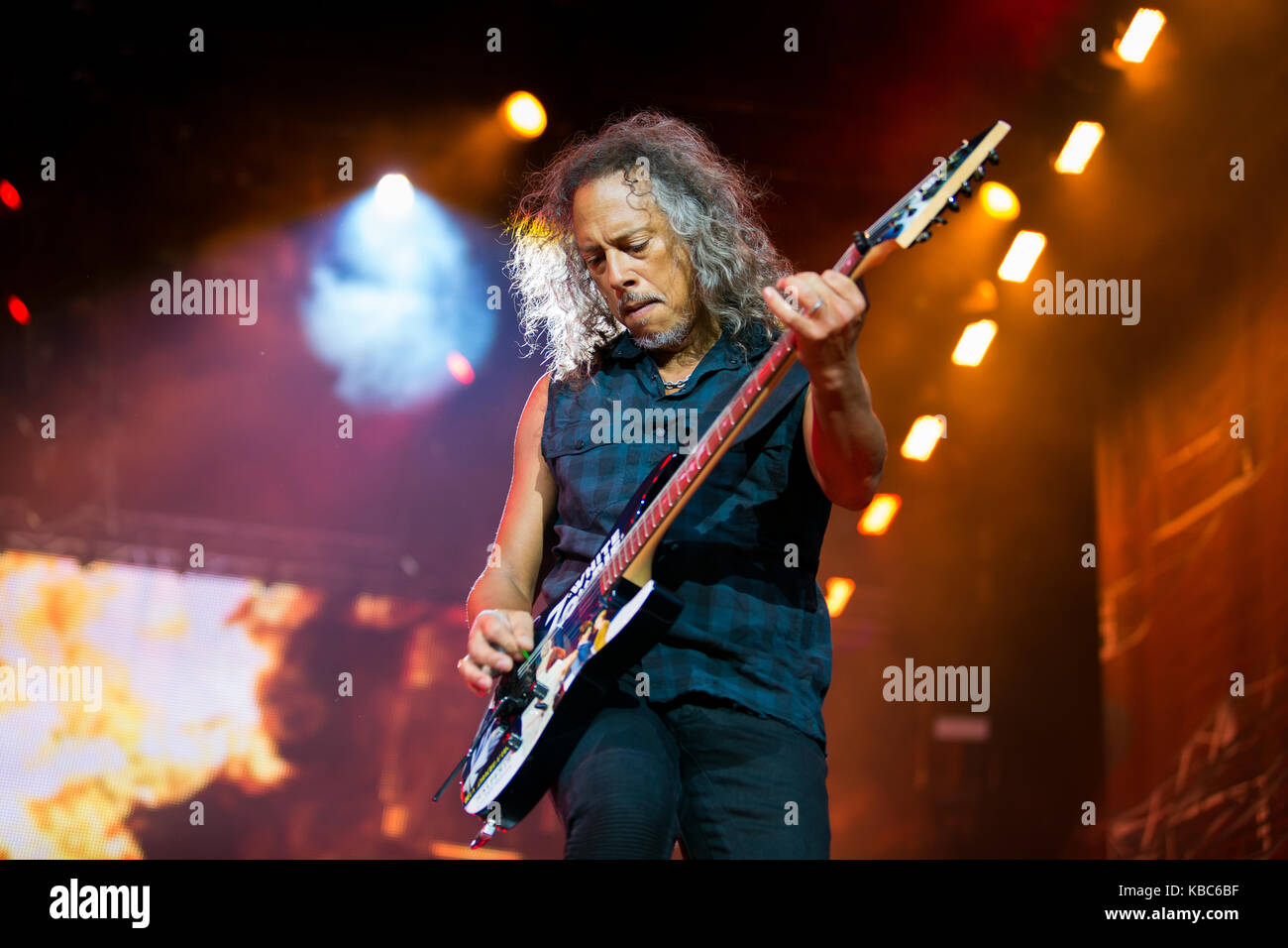The American heavy metal band Metallica performs a live concert at ...