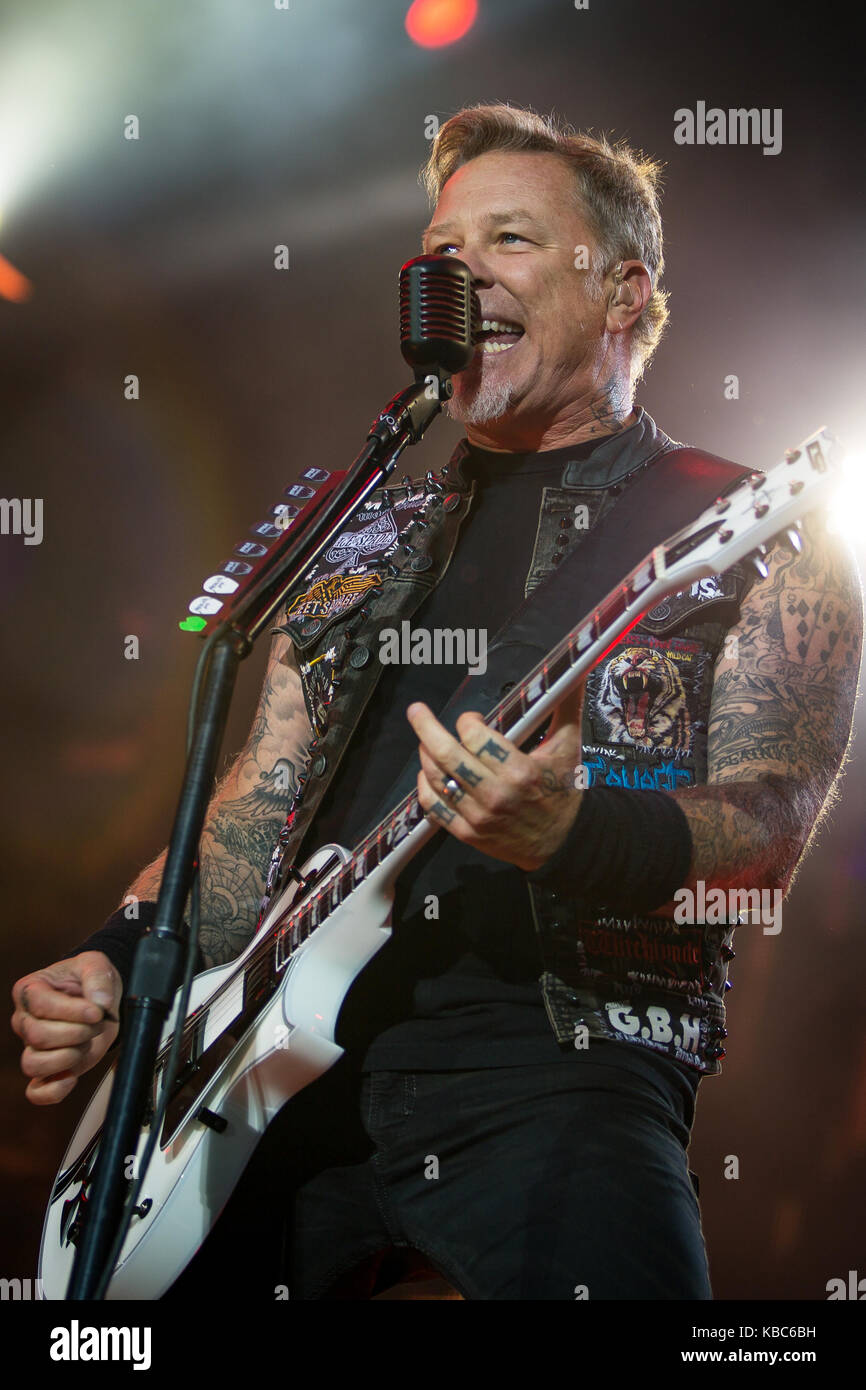 The American heavy metal band Metallica performs a live concert at ...