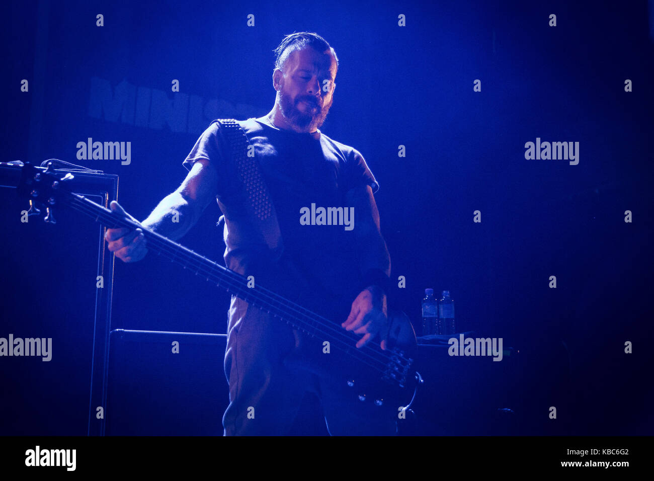 The American industrial metal band Ministry performs a live concert at ...