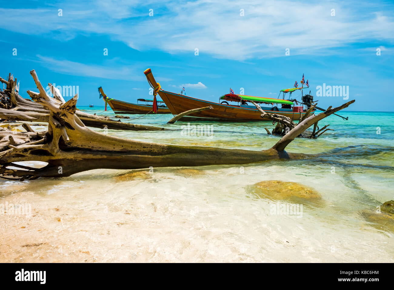 Koh Bamboo island bay, longtail, Thailand Stock Photo - Alamy