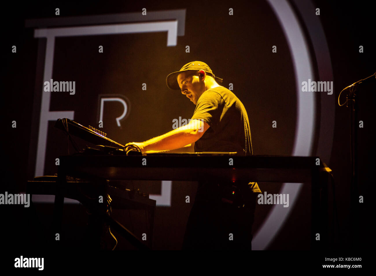 The electronic music project Moderat performs a live concert at Sentrum ...