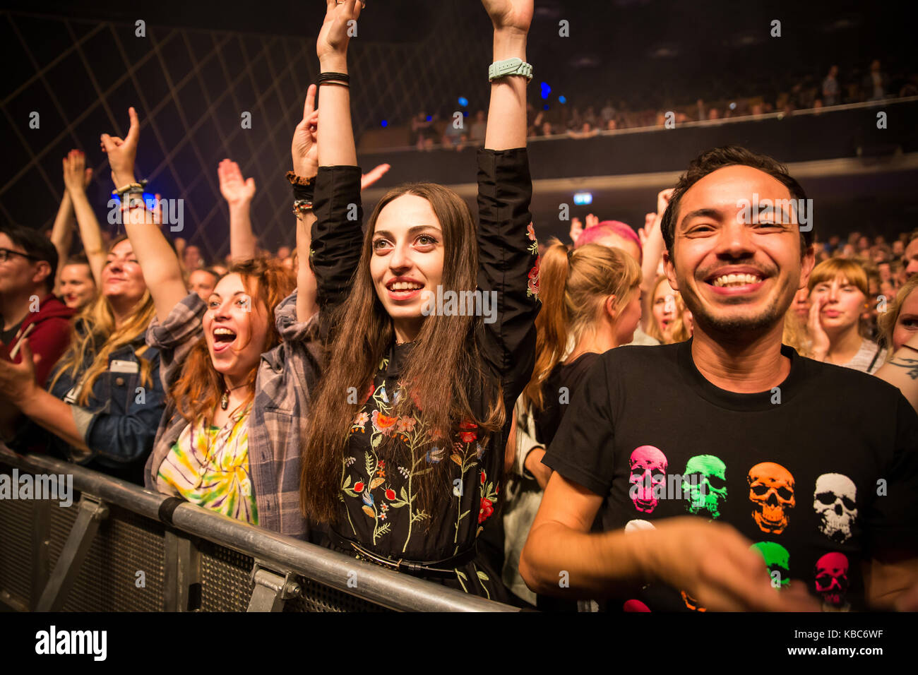 Music lovers and concert goers attend a live concert with the German ...