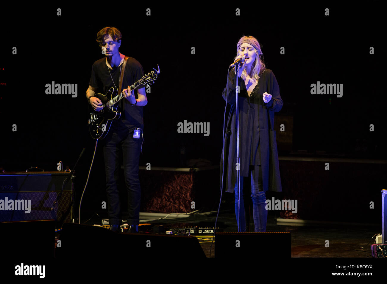 The Swedish singer and songwriter Nea Nelson performs a live concert at ...