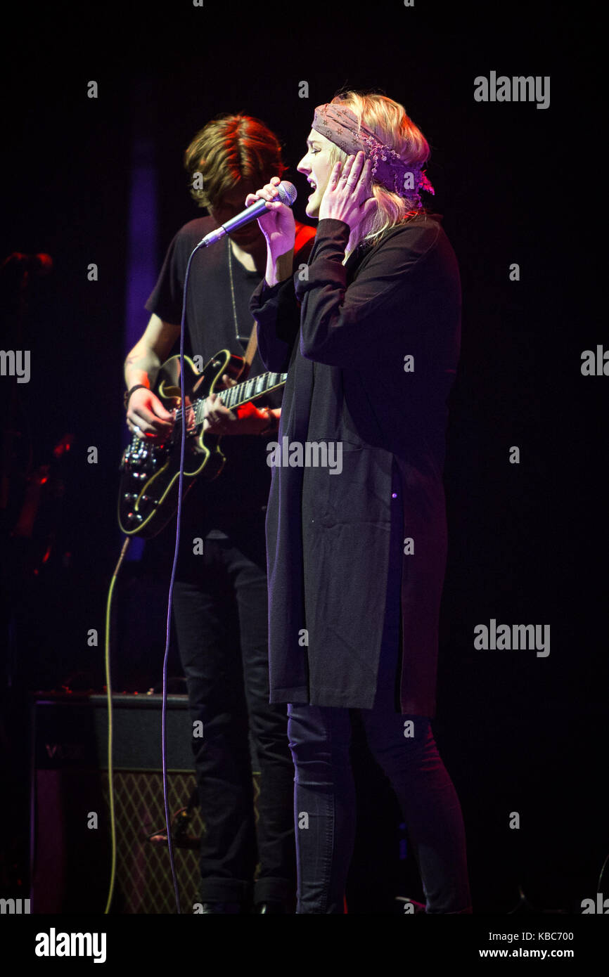 The Swedish singer and songwriter Nea Nelson performs a live concert at ...
