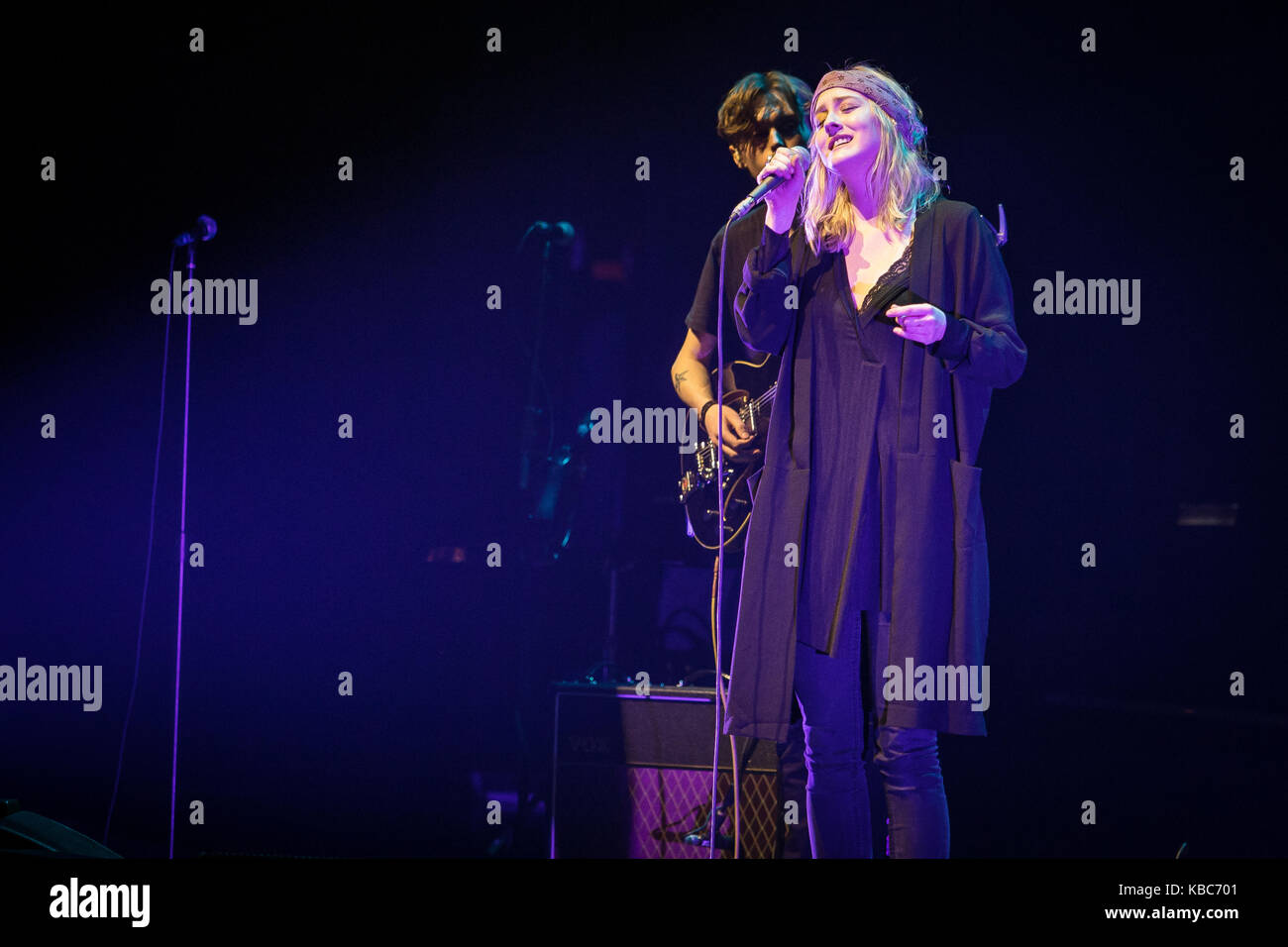The Swedish singer and songwriter Nea Nelson performs a live concert at ...