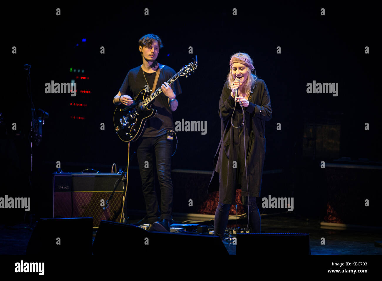 The Swedish singer and songwriter Nea Nelson performs a live concert at ...