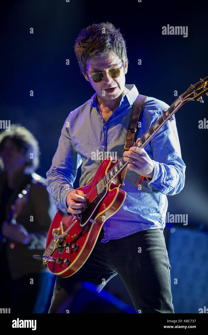 The English musician, singer and songwriter Noel Gallagher performs a ...