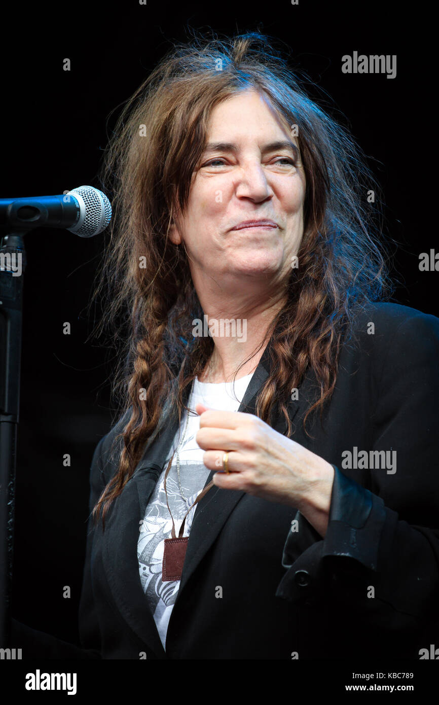 The American singer, songwriter and poet Patti Smith performs a live ...