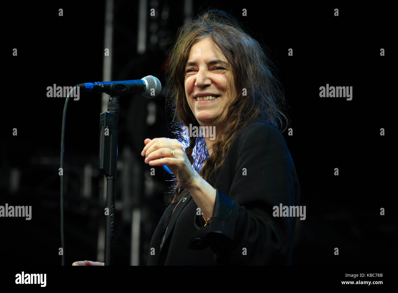 The American singer, songwriter and poet Patti Smith performs a live ...