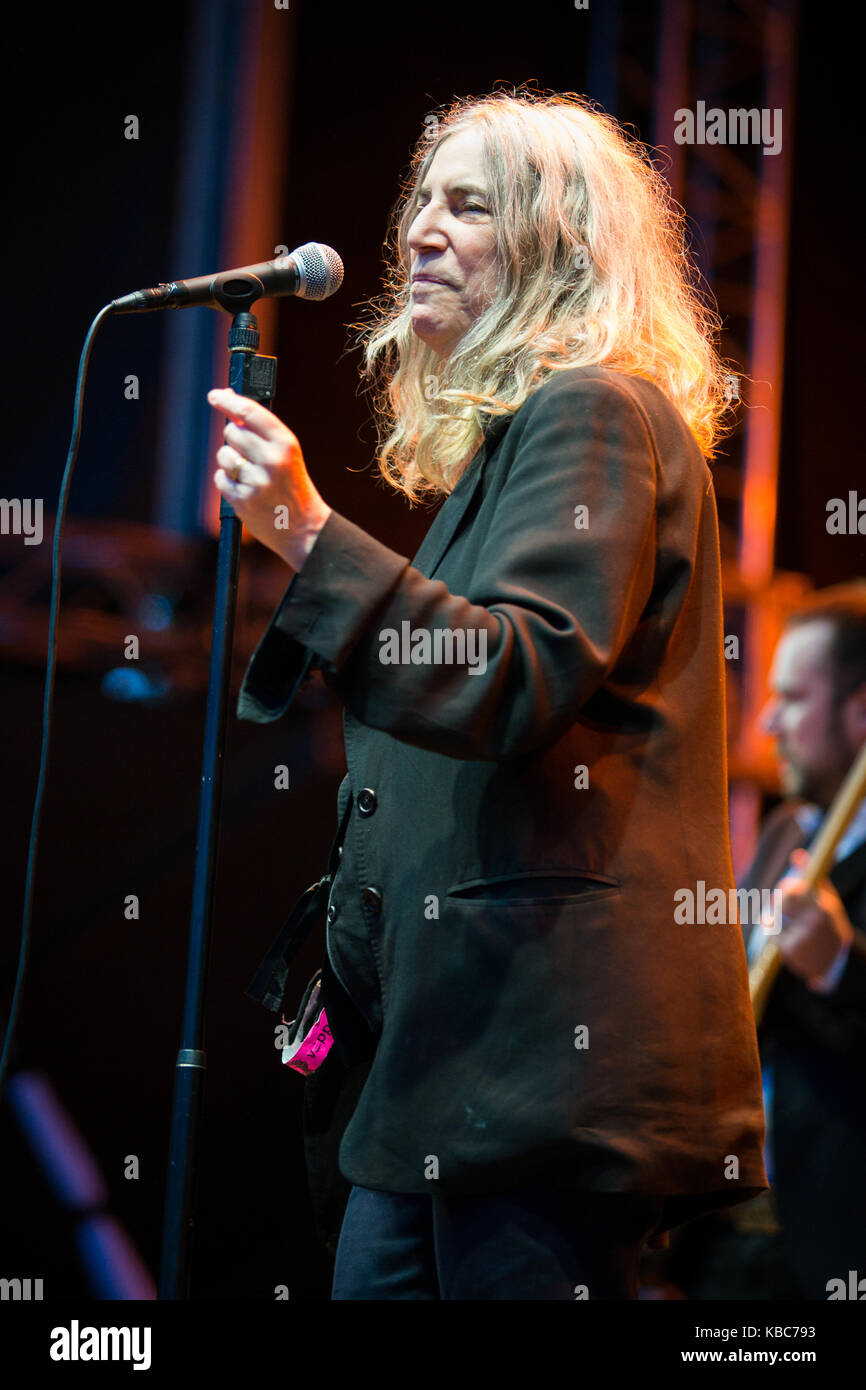 The American singer, songwriter and poet Patti Smith performs a live ...