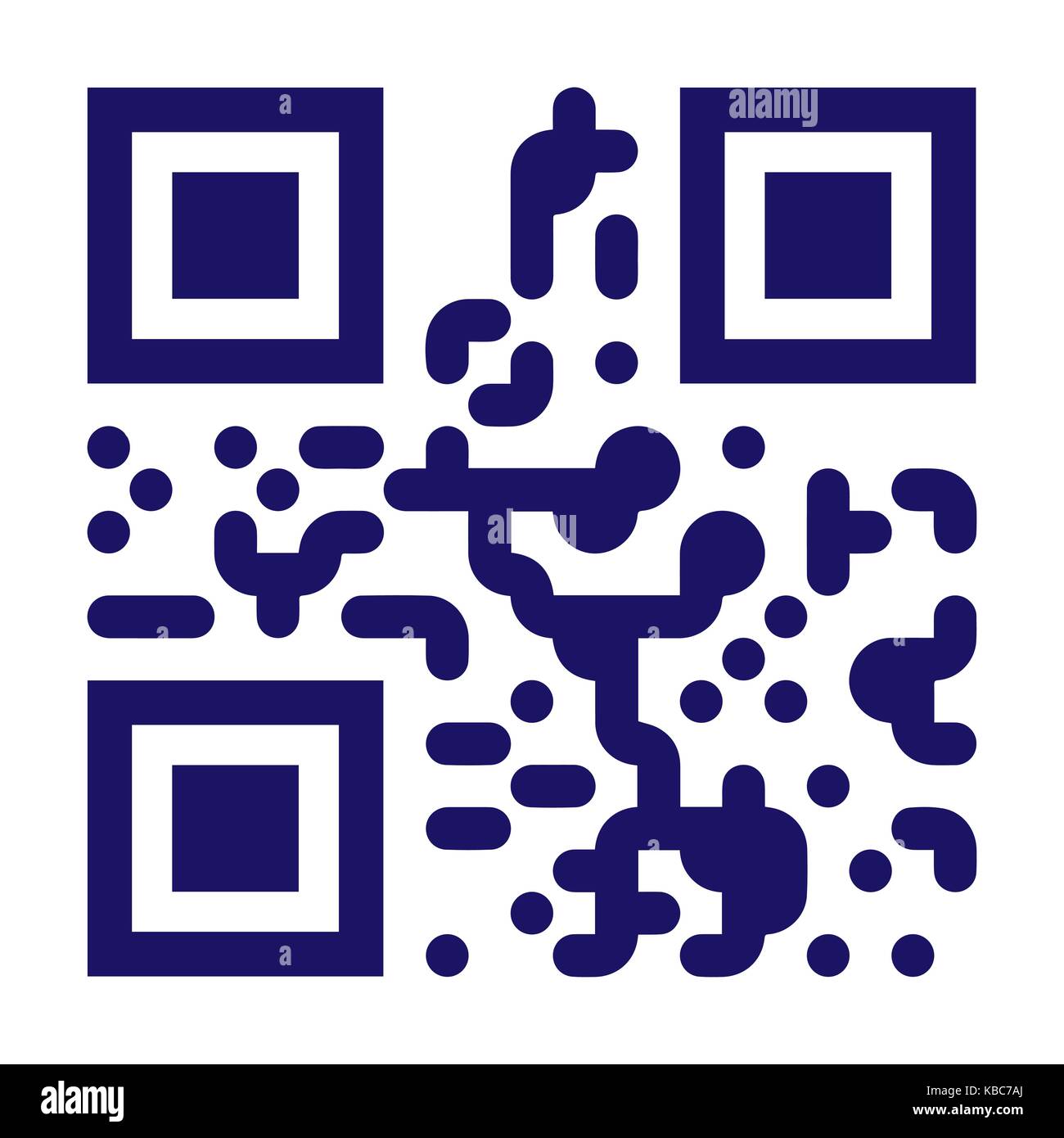 Sample QR Code Vector. Scan With Smart Phone. Monochrome Illustration ...