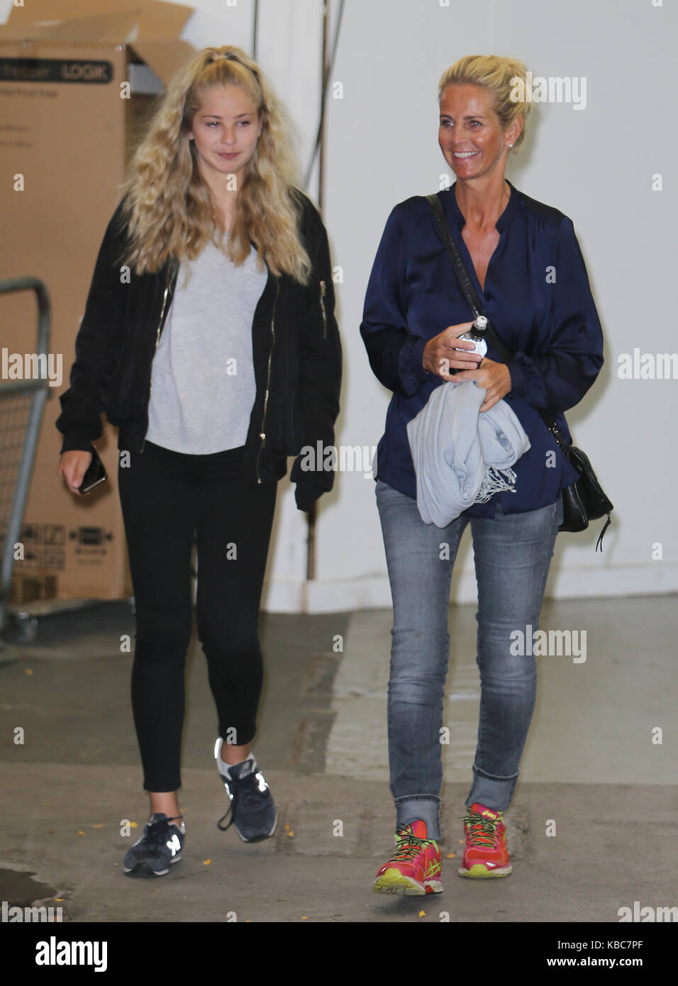 Ulrika Jonsson and her daughter outside ITV Studios Featuring: Ulrika ...