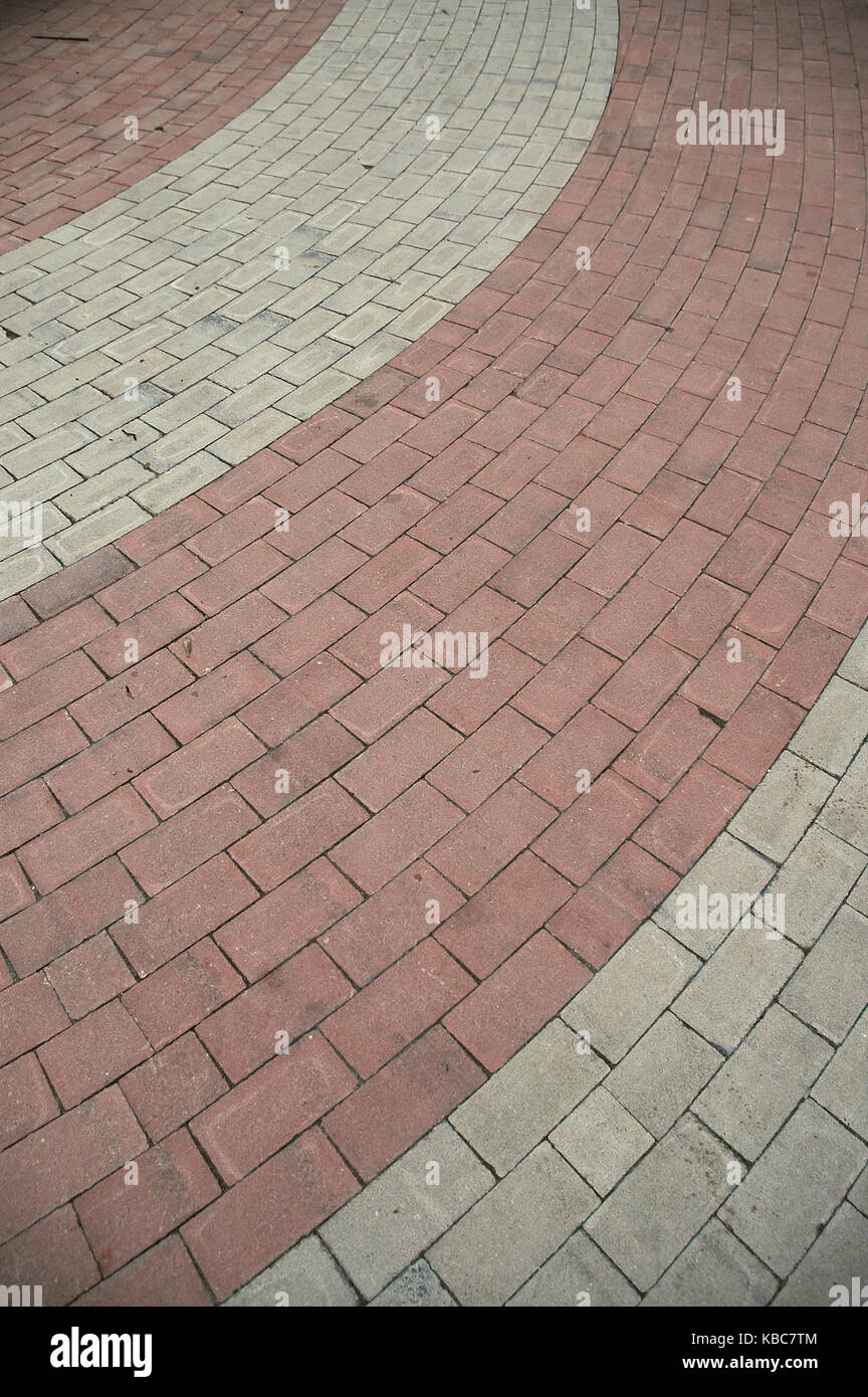 Patterned brickwork on the sidewalk Stock Photo - Alamy