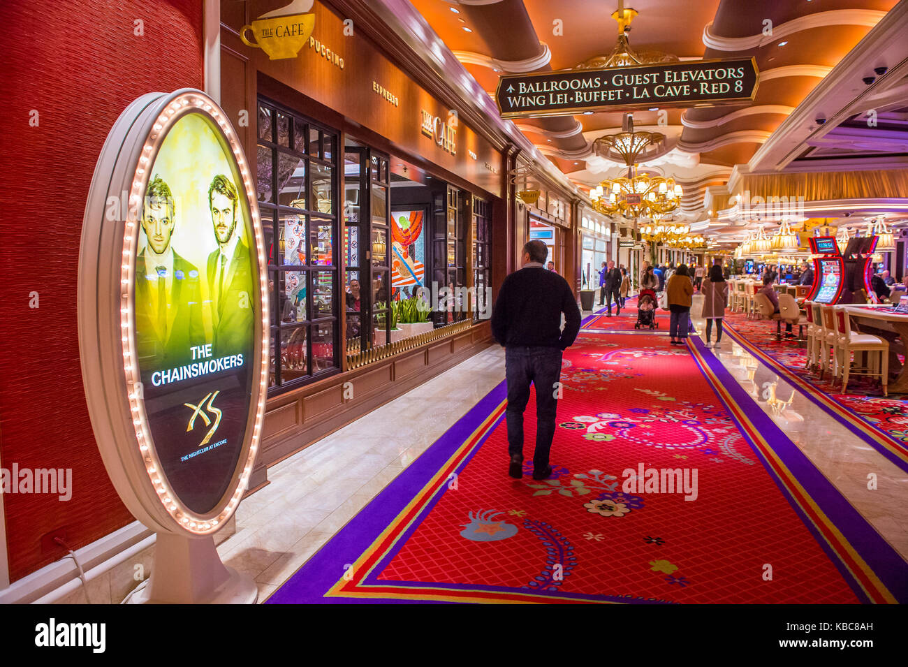 The interior of Wynn Hotel and casino in Las Vegas Stock Photo - Alamy