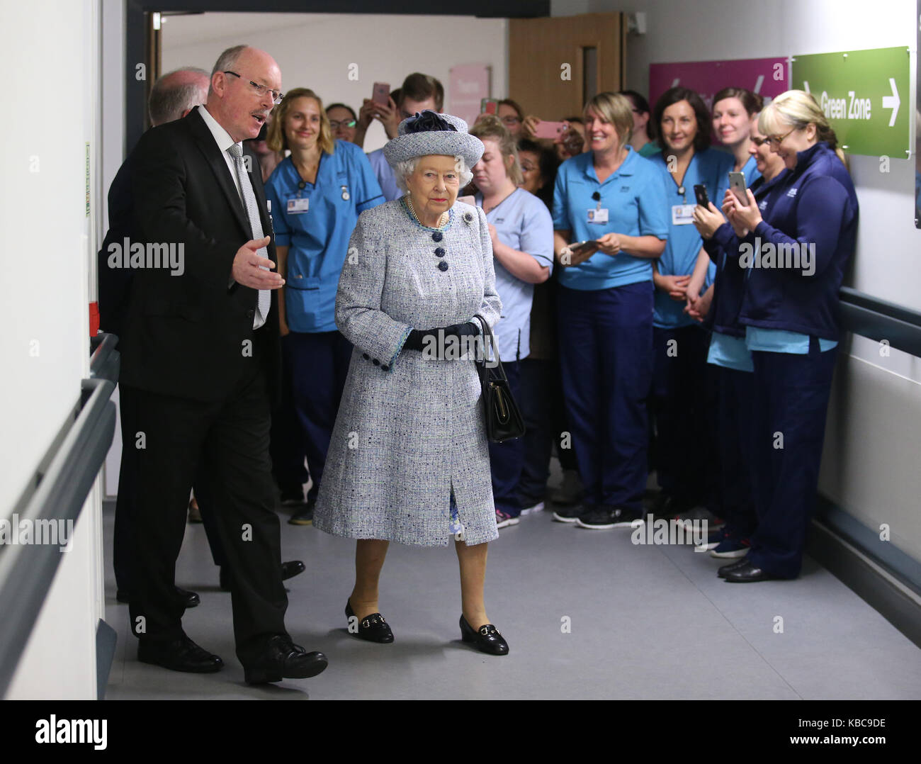 Queen Elizabeth II with NHS Grampian Reverend James Falconer ...