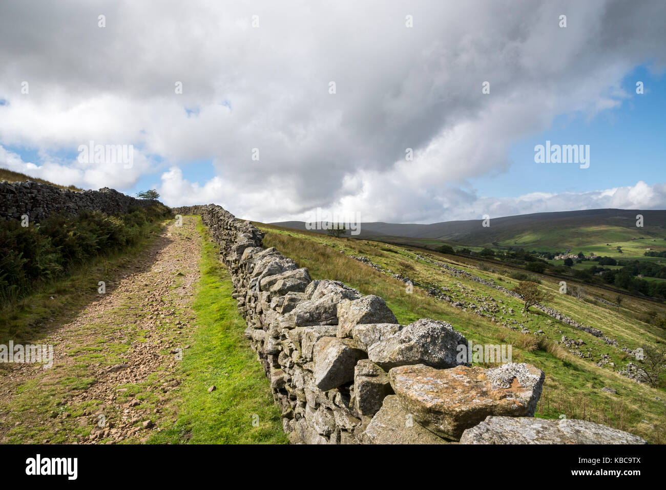 Rough path at Muker side in Upper Swaledale, Yorkshire Dales, England ...