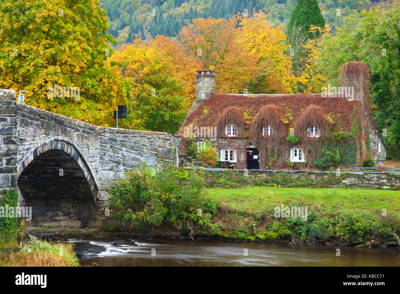 Llanrwst Bridge (Pont Fawr), Clwyd, Snowdonia, North Wales, United ...