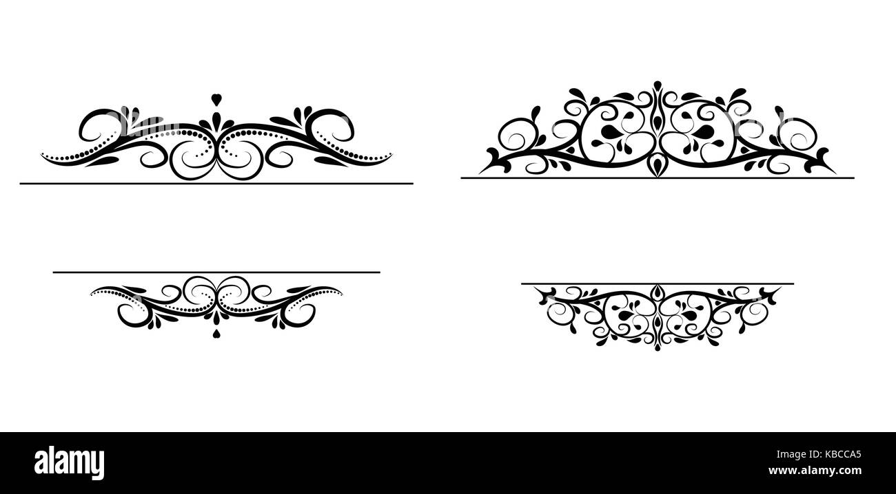 Vintage vector swirl frame set Stock Vector Image & Art - Alamy