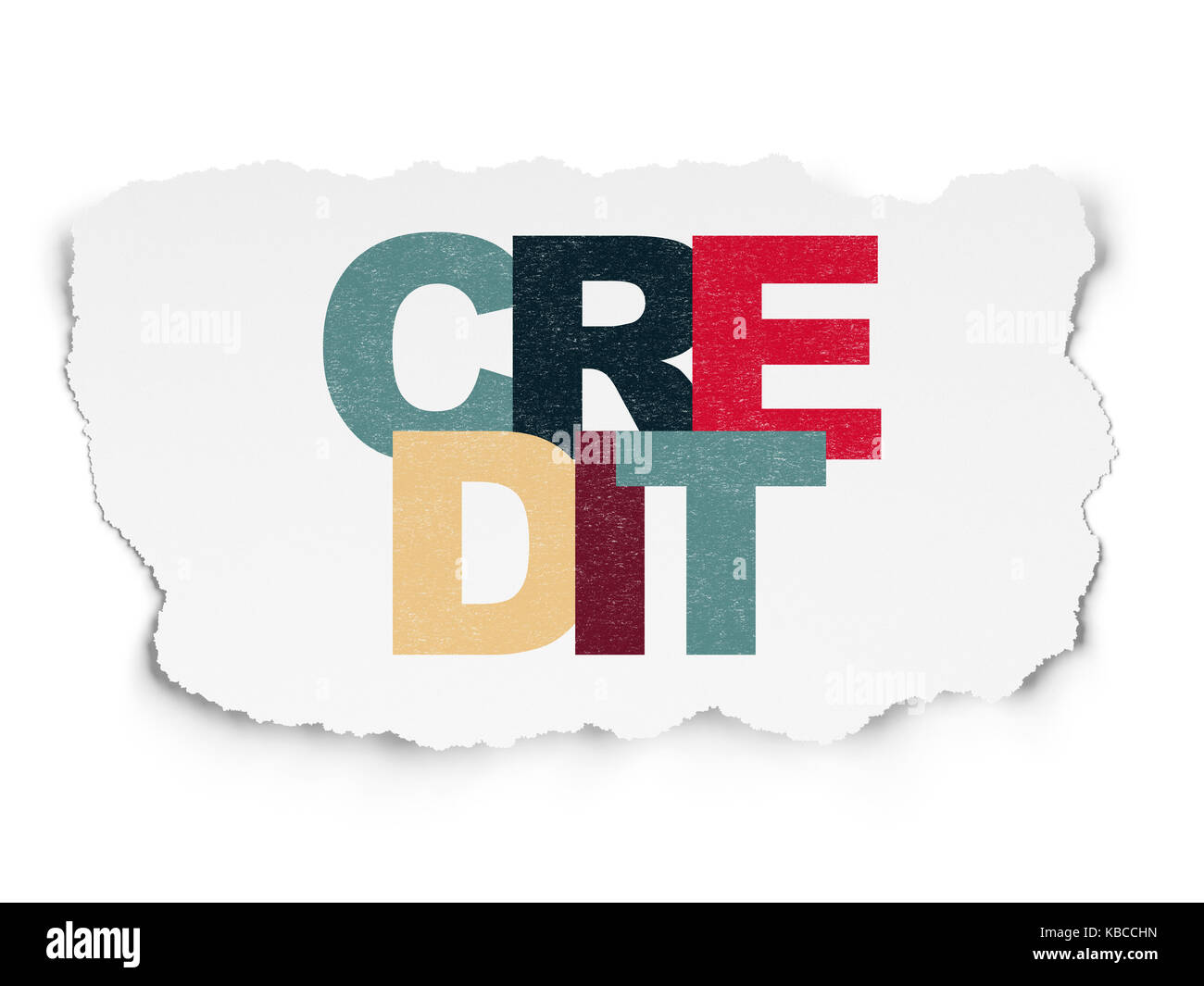 Money concept: Credit on Torn Paper background Stock Photo - Alamy