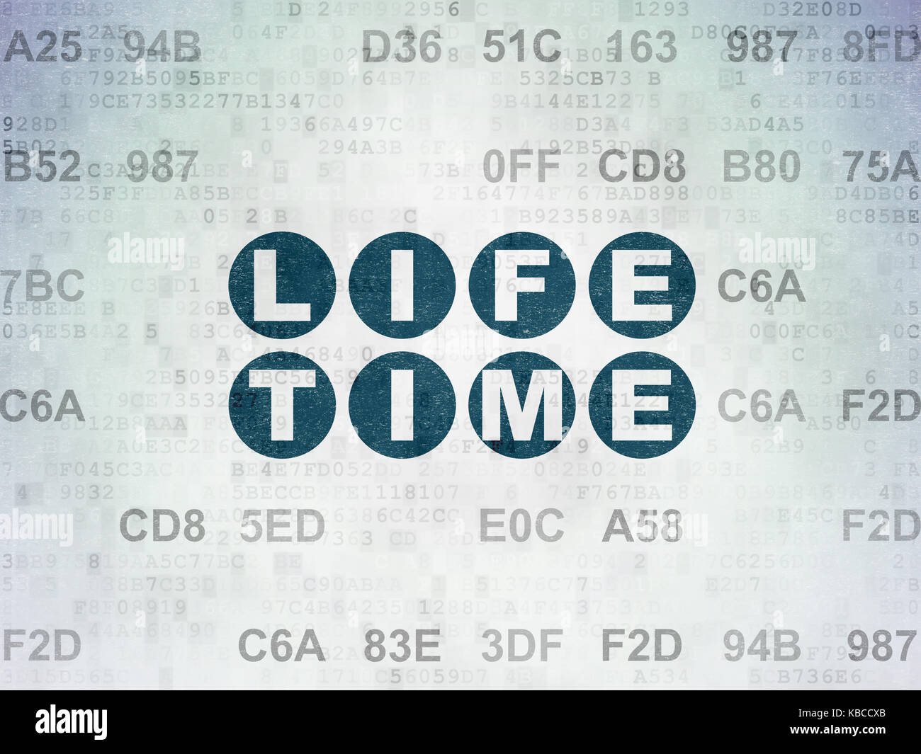 Timeline concept: Life Time on Digital Data Paper background Stock ...