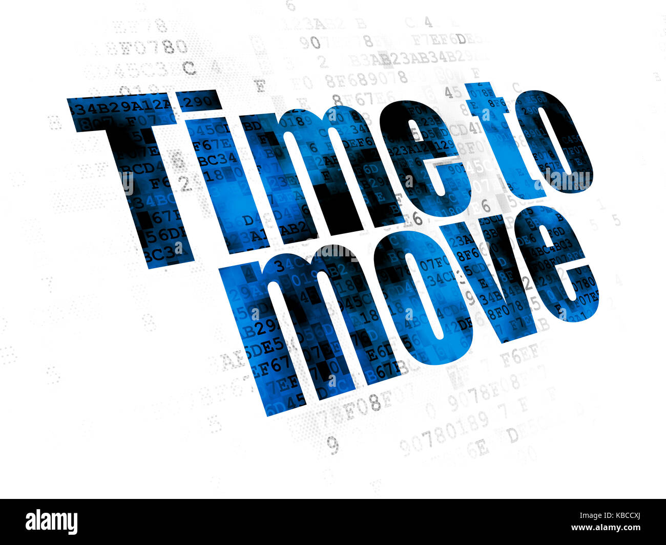 Time concept: Time to Move on Digital background Stock Photo - Alamy