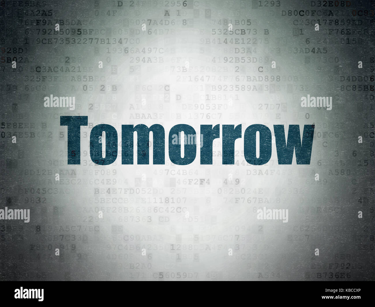 Time concept: Tomorrow on Digital Data Paper background Stock Photo - Alamy