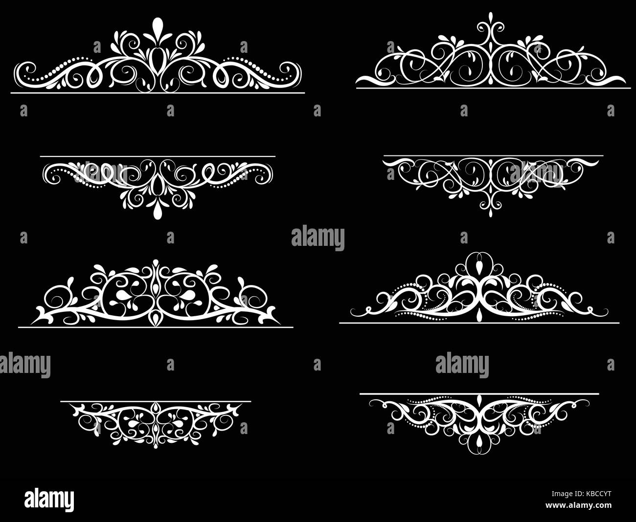 Vintage vector swirl frame set Stock Vector Image & Art - Alamy