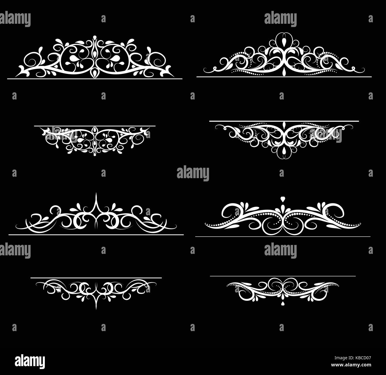 Vintage vector swirl frame set Stock Vector Image & Art - Alamy