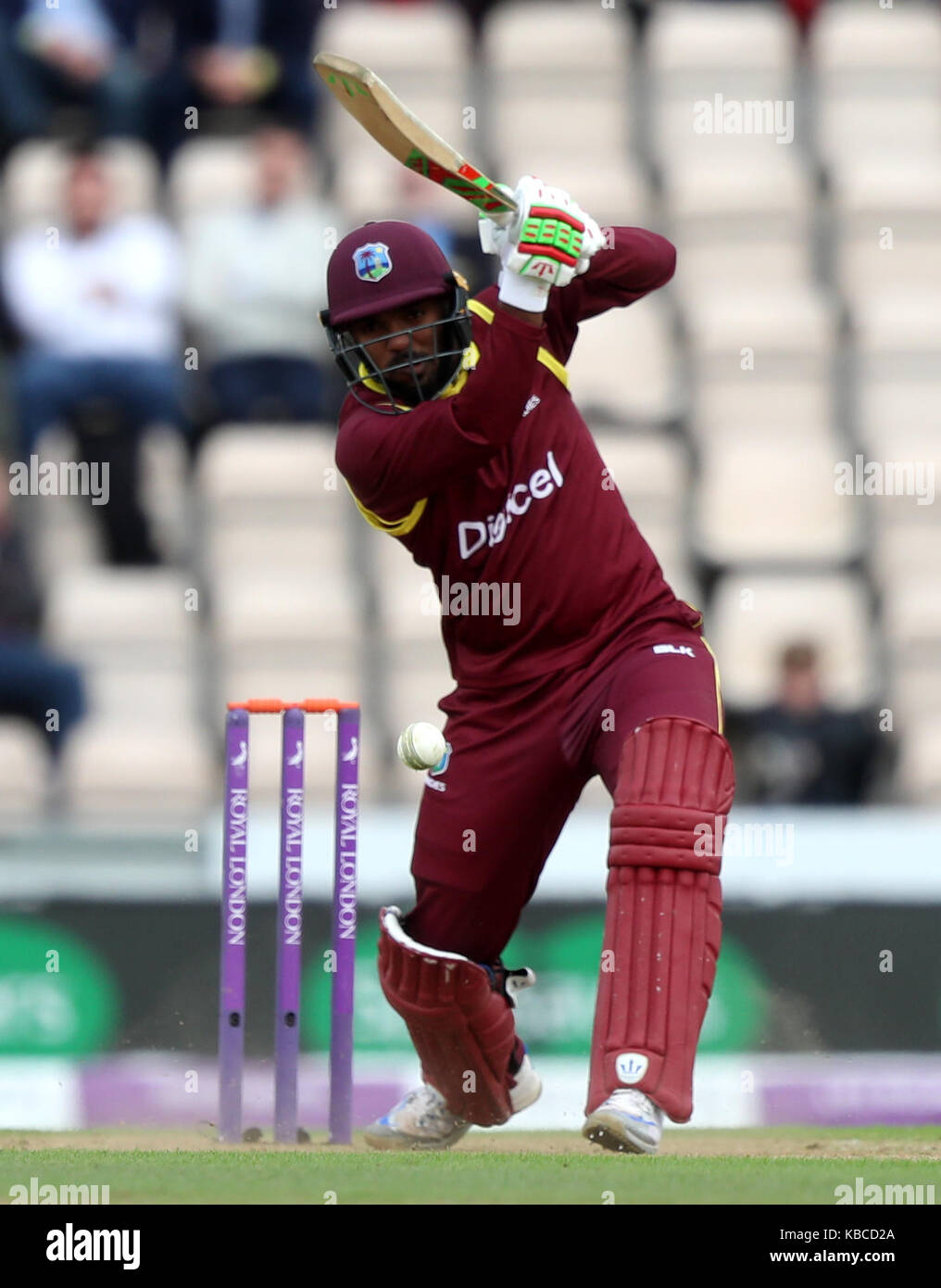 West Indies' Sunil Ambris during the fifth Royal London One Day ...