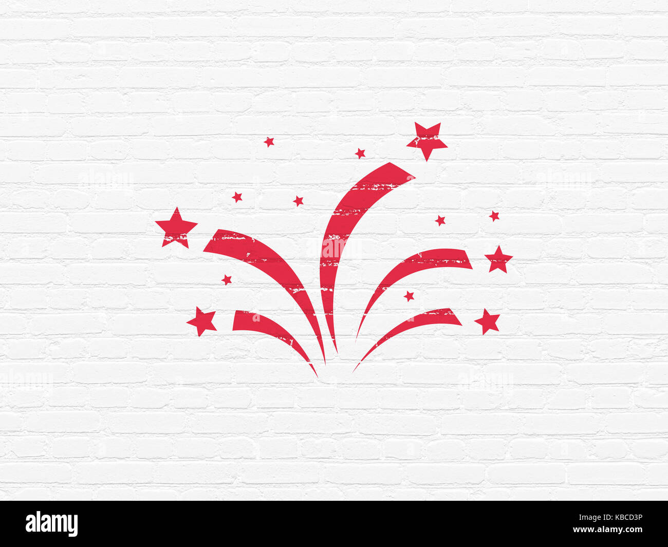 Entertainment, concept: Fireworks on wall background Stock Photo - Alamy