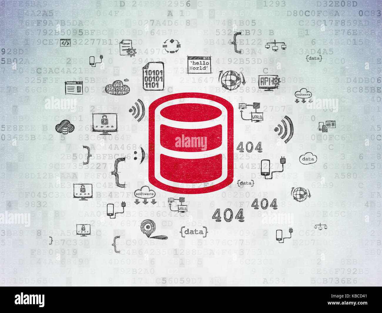 Software concept: Database on Digital Data Paper background Stock Photo - Alamy