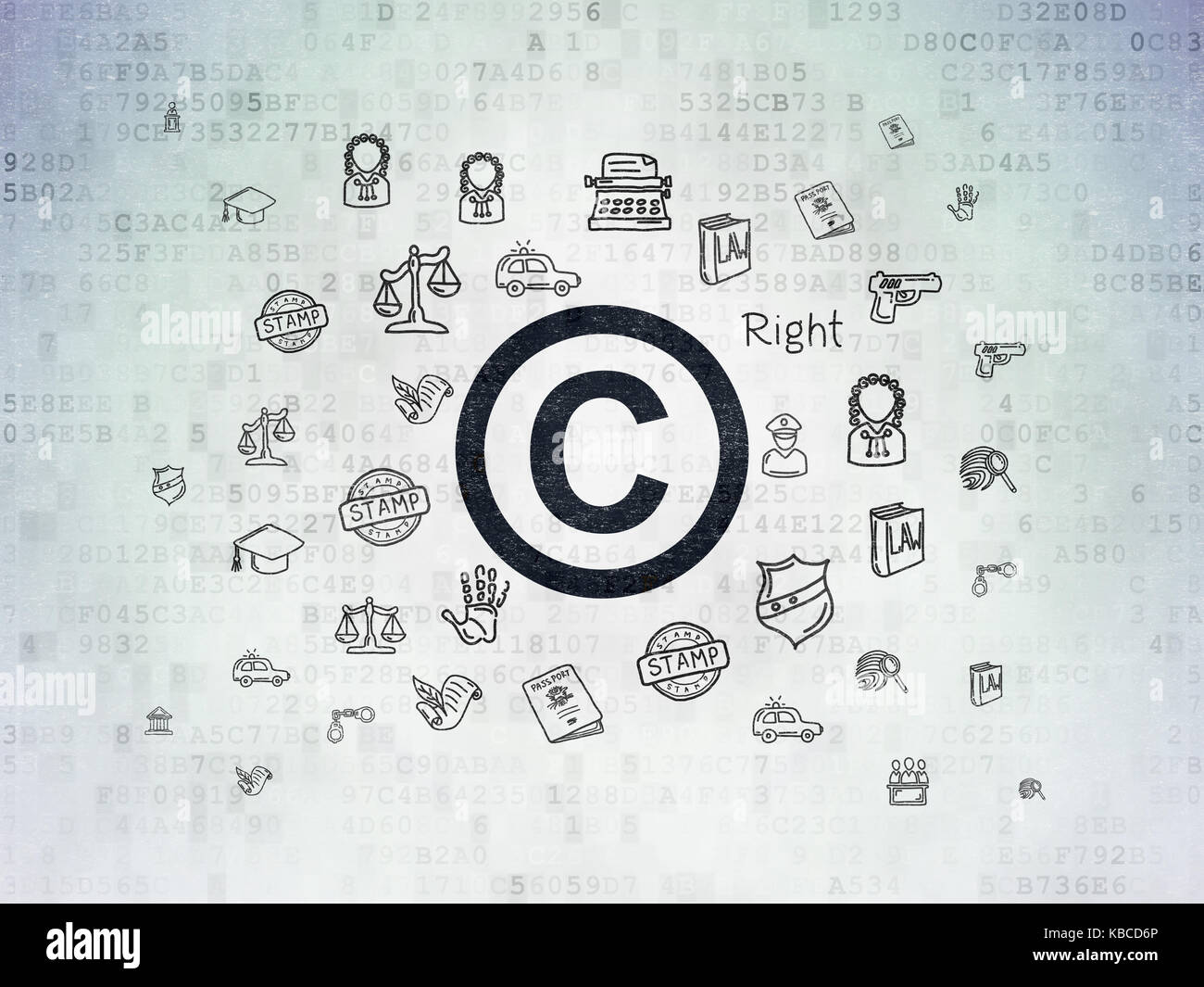 Law concept: Copyright on Digital Data Paper background Stock Photo - Alamy