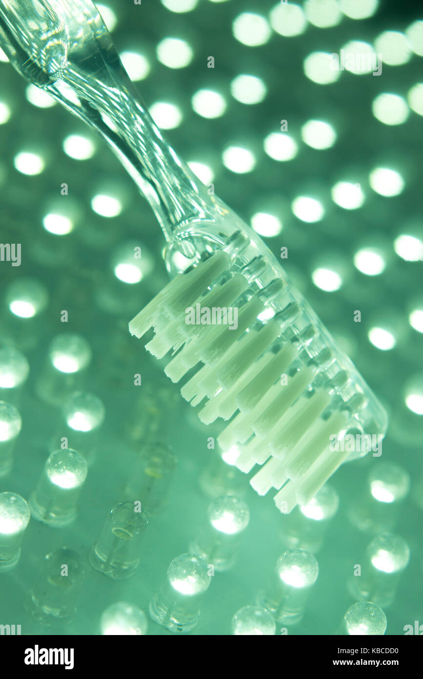 Dental teeth cleaning toothbrush isolated on lights background Stock ...
