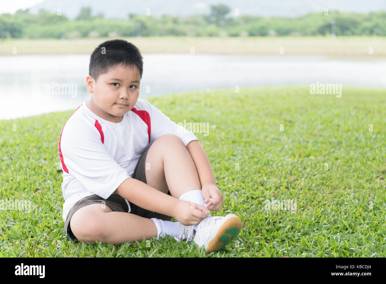 Fat Chinese Kid Jumping