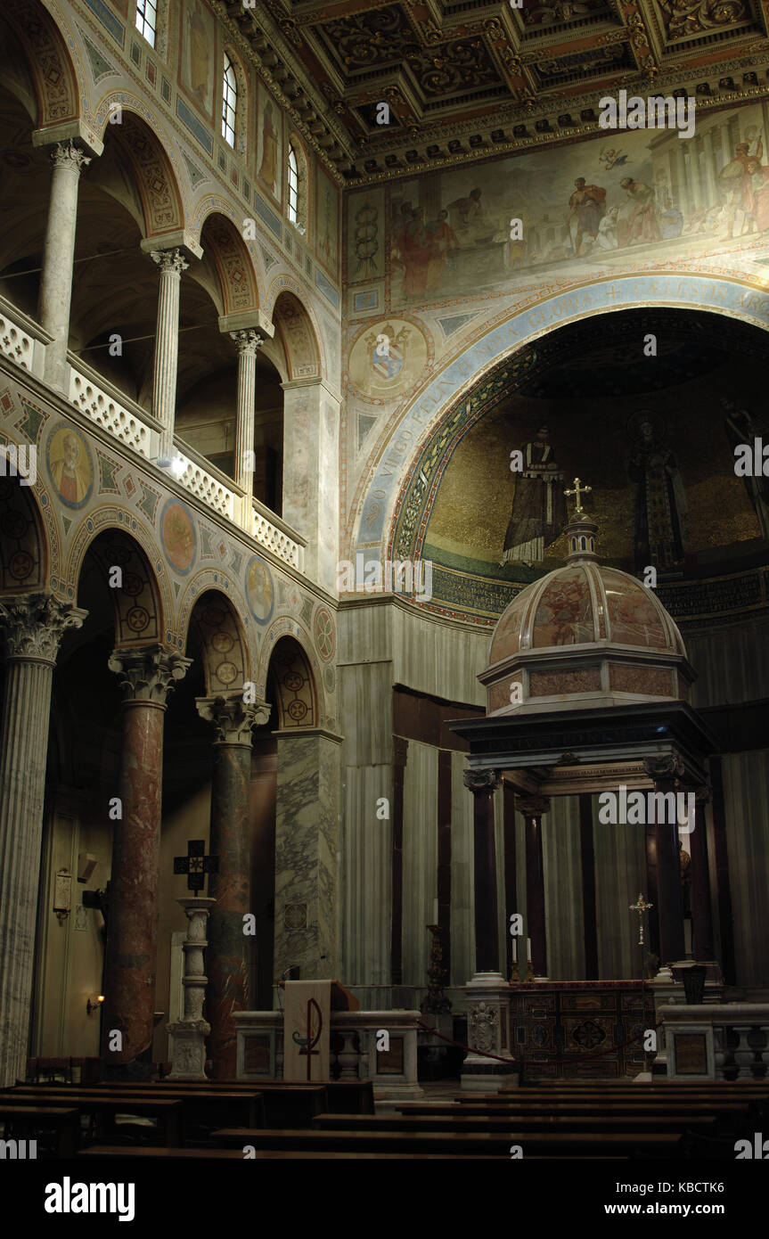 Italy. Rome. Church of Saint Agnes Outside the Walls. The current ...