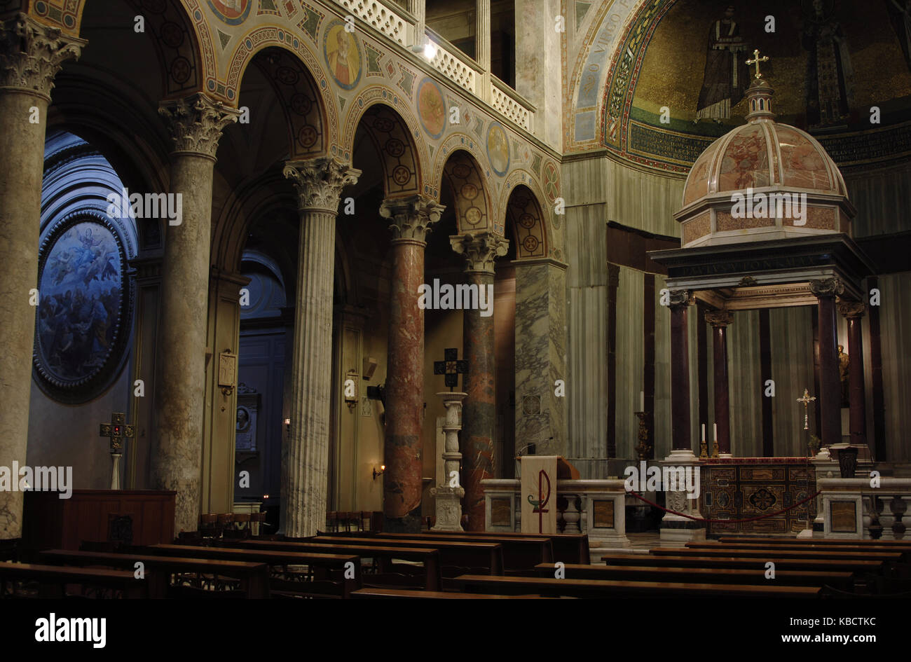 Italy. Rome. Church of Saint Agnes Outside the Walls. The current ...
