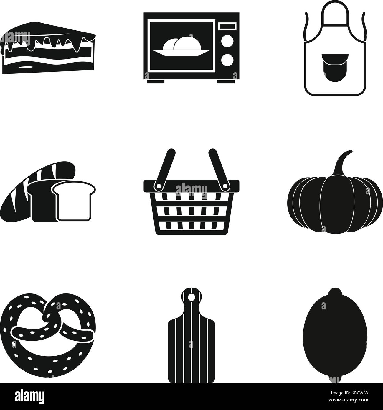 Shortbread icons set, simple style Stock Vector Image & Art - Alamy