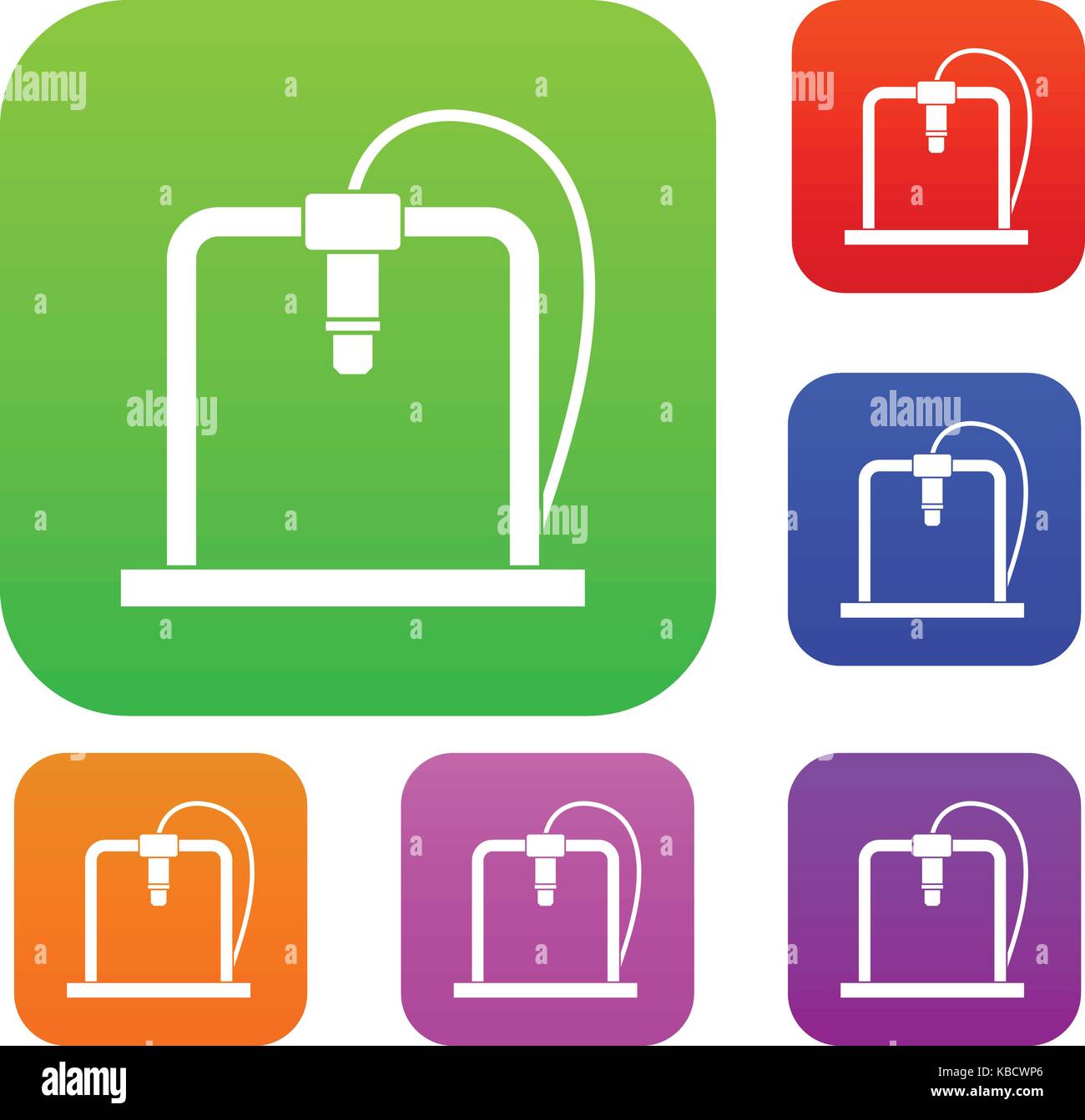 3D printer frame set color collection Stock Vector Image & Art - Alamy