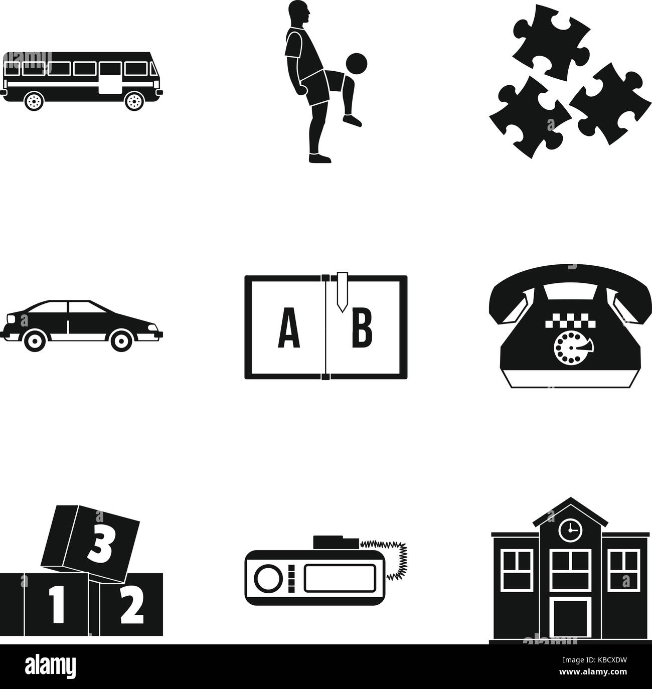 Discipline icons set, simple style Stock Vector Image & Art - Alamy