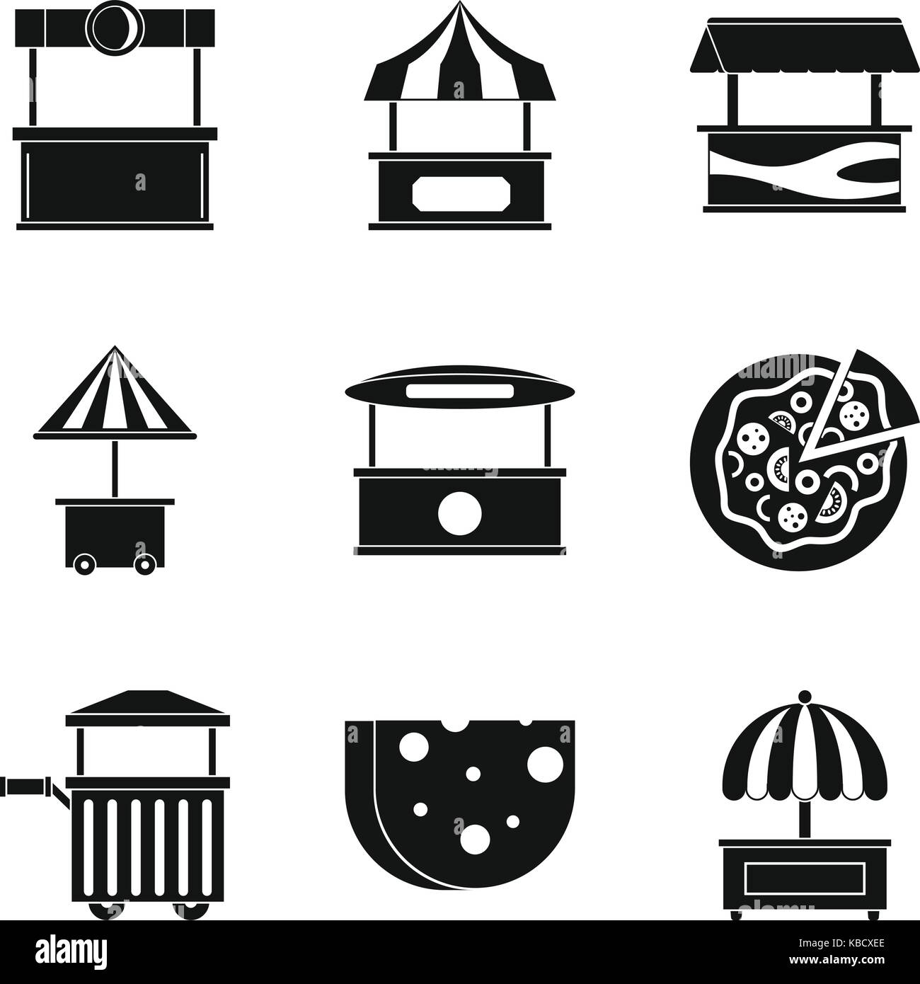 Street pavilion icons set, simple style Stock Vector Image & Art - Alamy