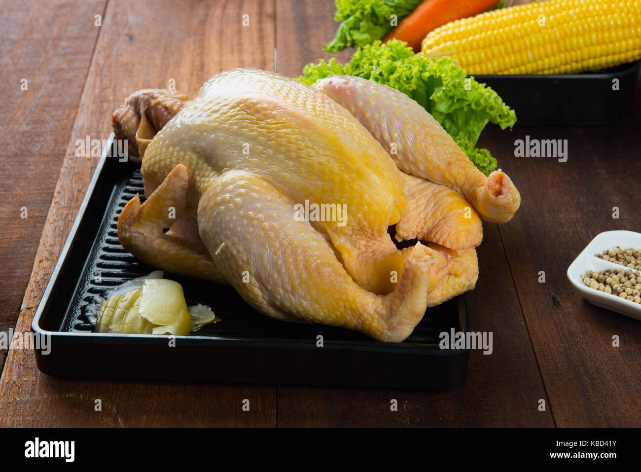 chinese steamed whole chicken Stock Photo - Alamy