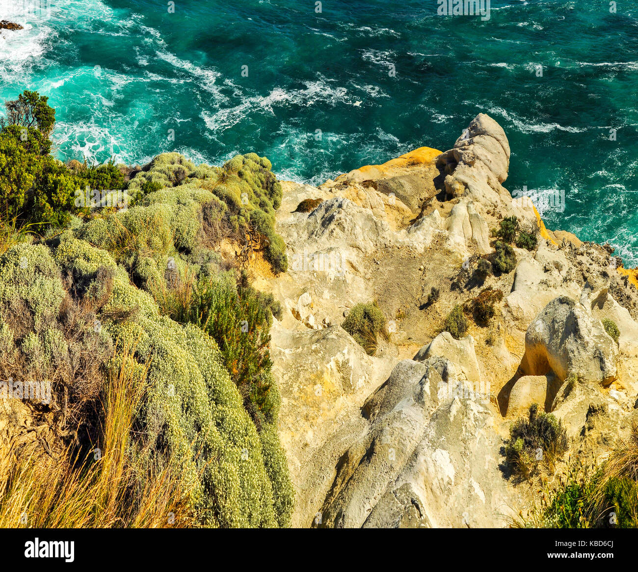 All shades of blue of the Pacific ocean. The Australian coast Stock ...