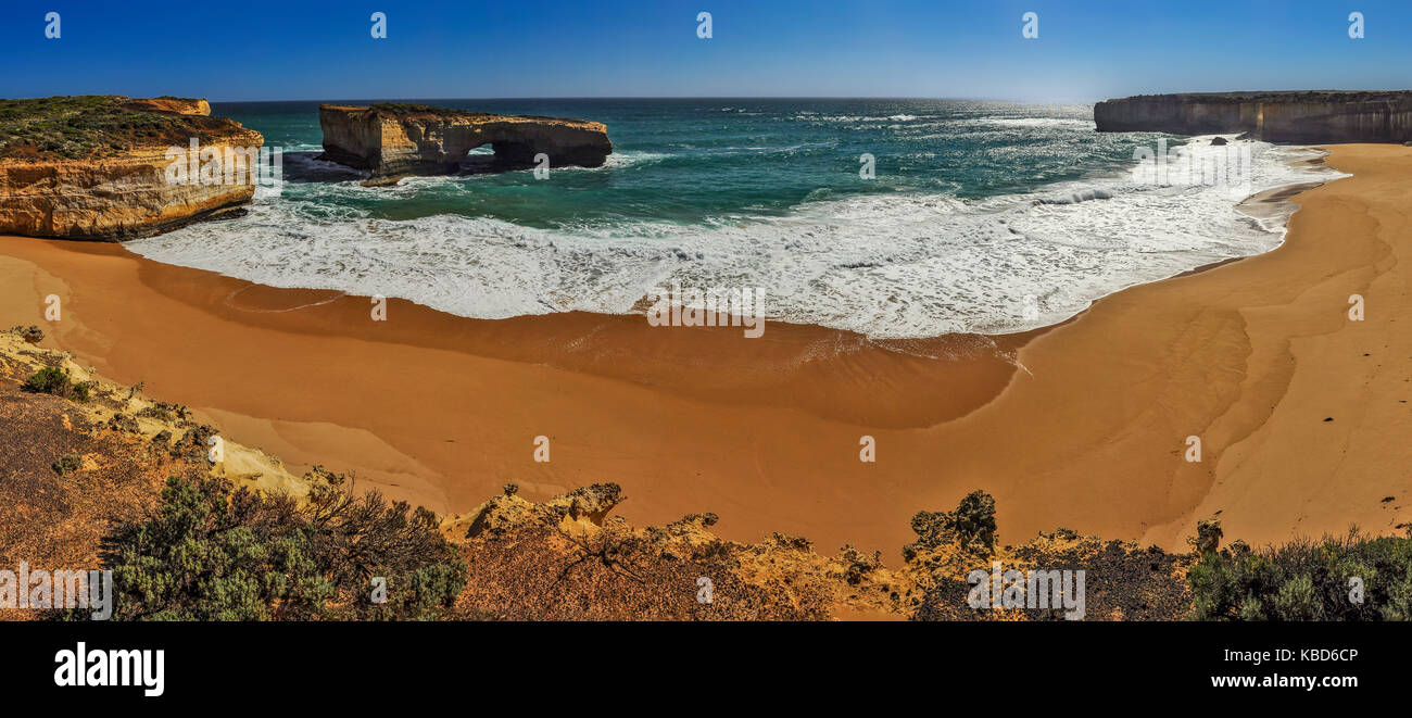 All shades of blue of the Pacific ocean. The Australian coast Stock ...
