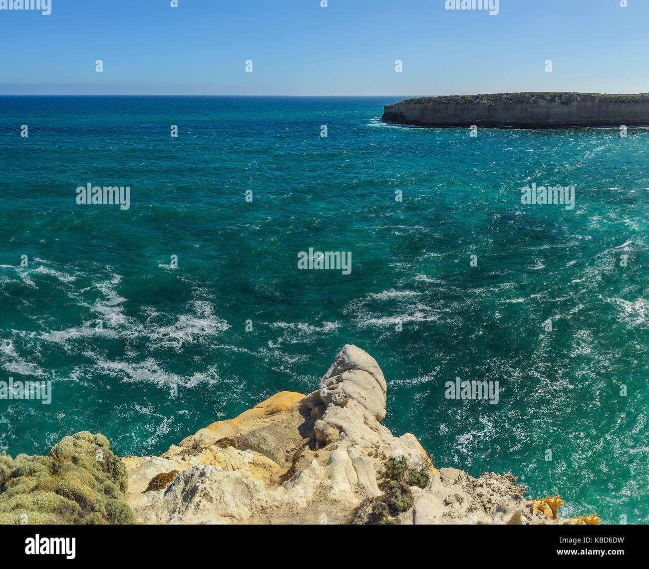 All shades of blue of the Pacific ocean. The Australian coast Stock ...