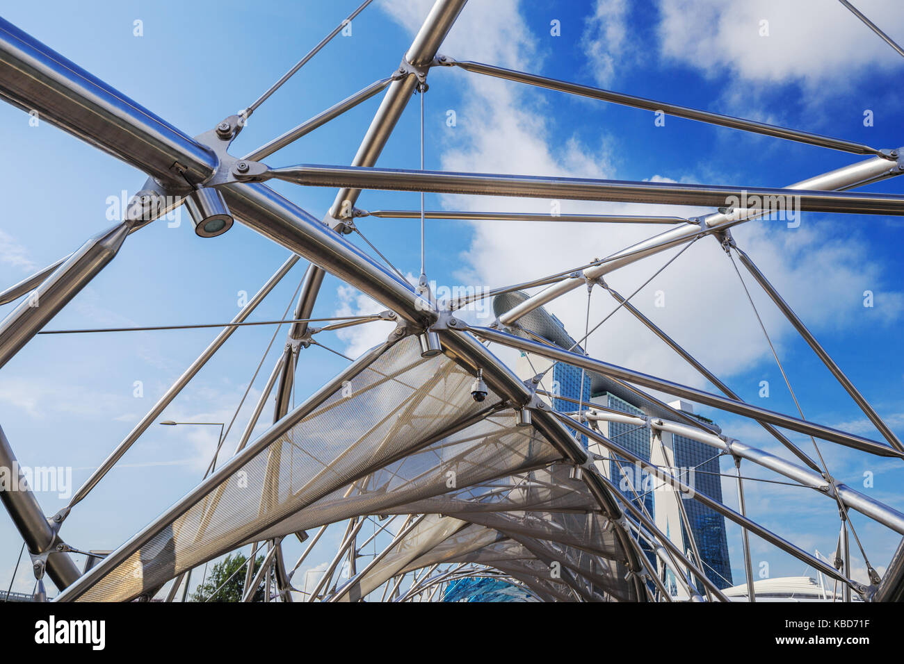 close up structure of The helix bridge, Singapore Stock Photo - Alamy
