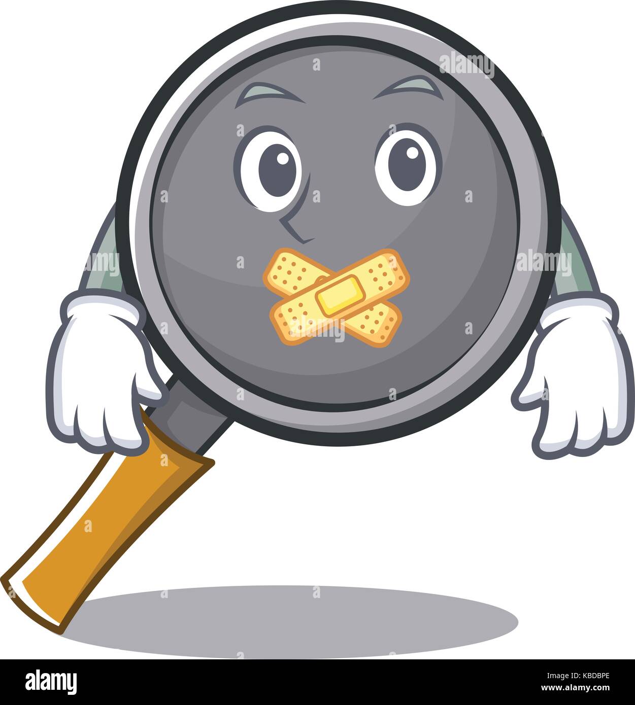 Silent frying pan cartoon character Stock Vector Image & Art - Alamy